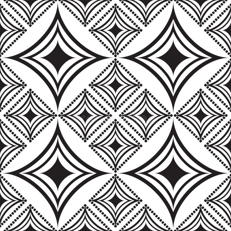 Seamless Diamond Shape with Dots Pattern in Teal and Yellow Stock ...