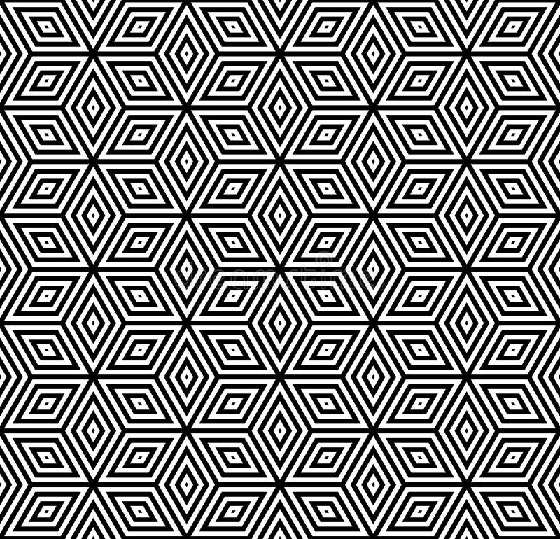 Seamless Geometric Pattern. 3D Illusion. Stock Vector - Illustration of ...
