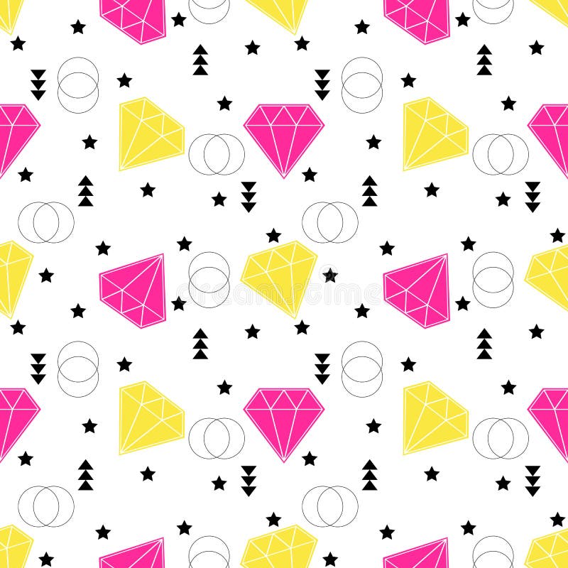 Seamless Diamonds Backgound Pattern Stock Illustration - Illustration of geometric, classic ...