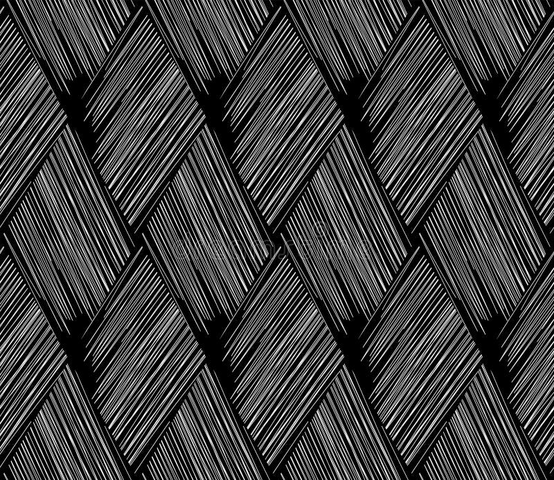 Seamless Diamonds Pattern. Hatching Lines Texture Stock Vector ...