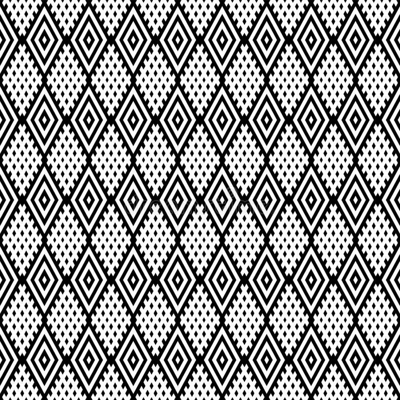 Seamless Op Art Diamonds Pattern. Wavy Lines Texture Stock Vector ...