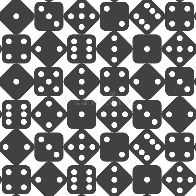 Dice Pattern, Color Vector Illustration Stock Vector - Illustration of ...