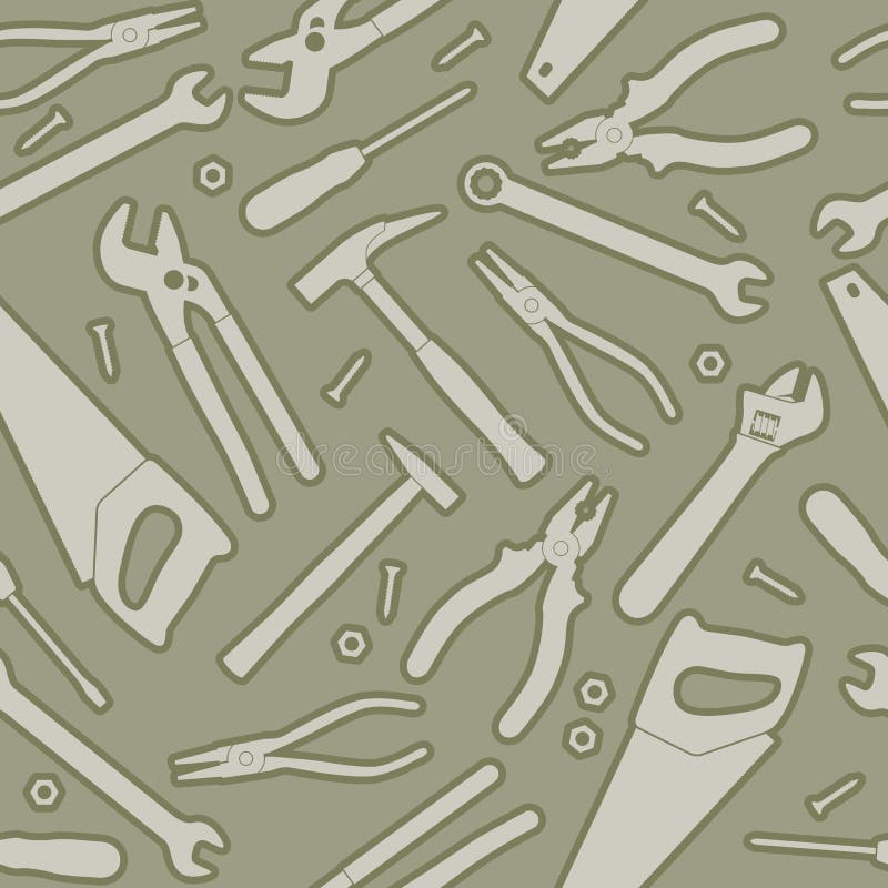 Seamless Different Tools Background. Stock Vector - Illustration of ...