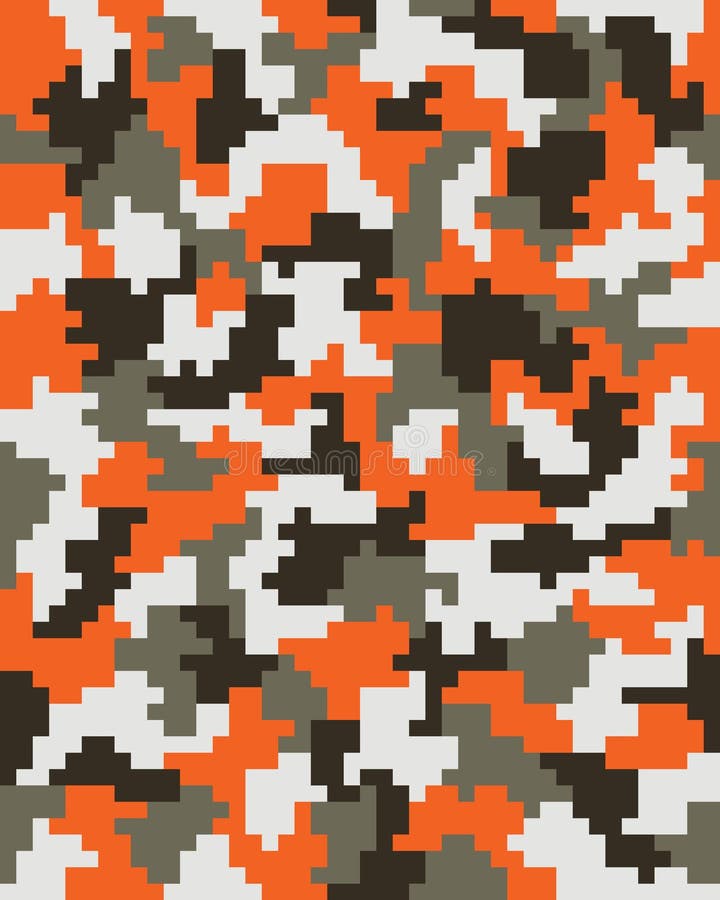 Orange Digital Camo