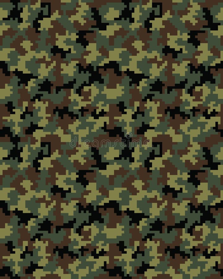 Seamless of Digital Camouflage Stock Illustration - Illustration of ...