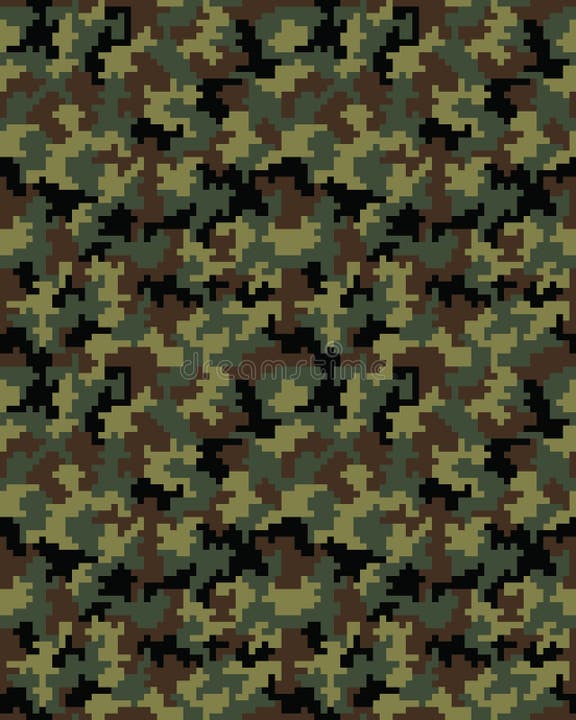Seamless of Digital Camouflage Stock Illustration - Illustration of ...