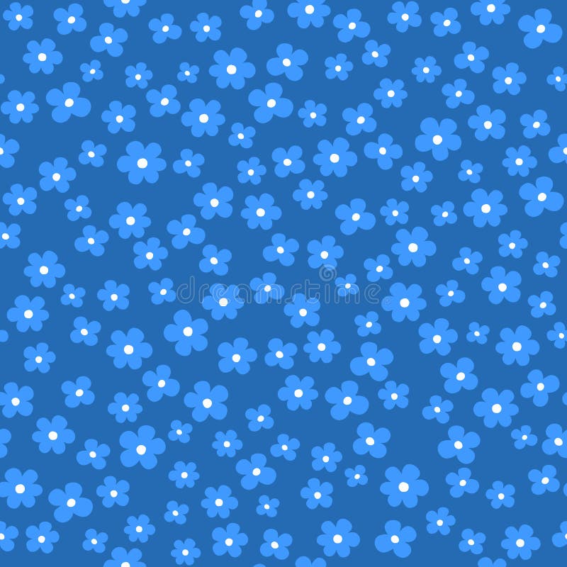 Seamless Ditsy Retro Floral Pattern in Vector. Stock Vector ...