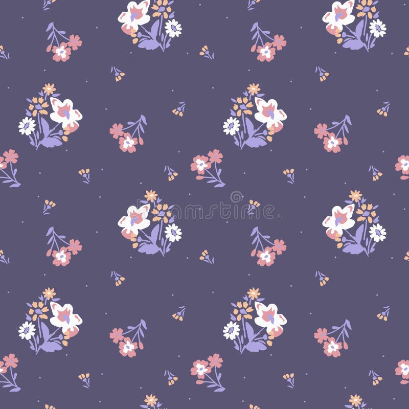Seamless ditsy pattern stock vector. Illustration of botany - 338500092