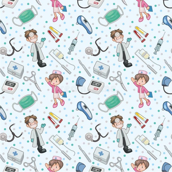 Seamless doctor pattern stock vector. Illustration of medical - 18030343