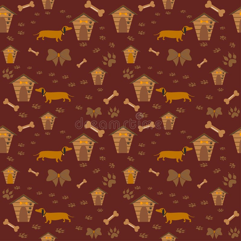 Seamless dog pattern stock illustration. Illustration of textile ...