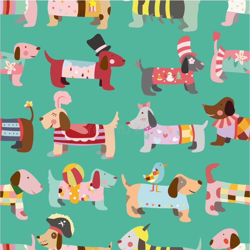 Seamless Dogs pattern stock vector. Illustration of animal - 17634963