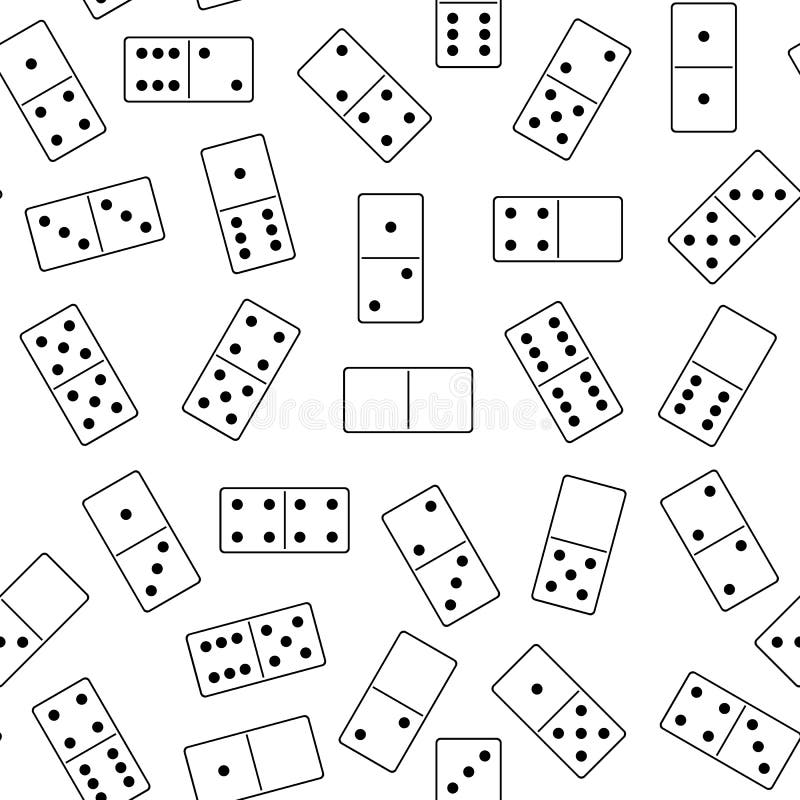 Seamless domino pattern stock vector. Illustration of number - 5393641