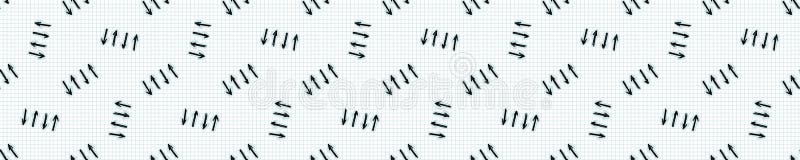 Seamless Doodle Arrow Sketches Vector Border Pattern. Simple Hand Drawn ...