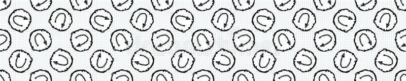Seamless Doodle Arrow Sketches Vector Border Pattern. Simple Hand Drawn ...