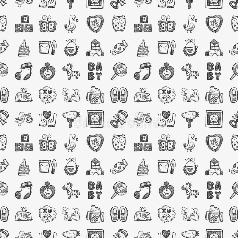 Baby seamless pattern stock vector. Illustration of children - 31118960