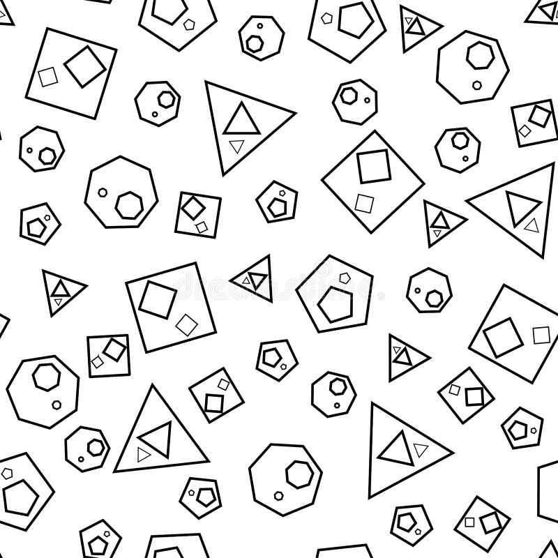 Seamless Doodle, Doodle Background, Geometric Shapes. Stock Vector ...