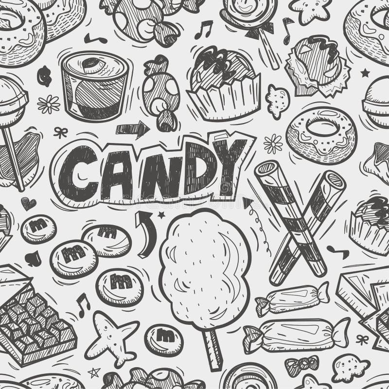 Doodle Candy Set stock vector. Illustration of candy - 154183747