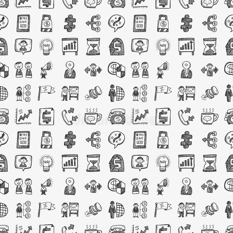 Seamless Doodle Communication Pattern Stock Vector - Illustration of ...