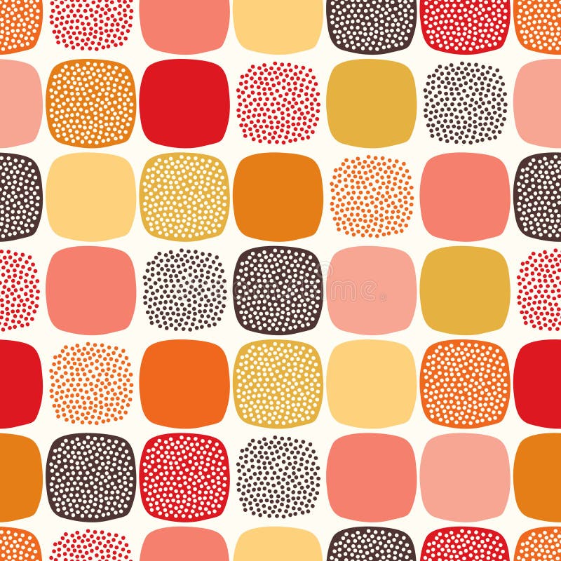 Seamless Doodle Dots Pattern Stock Vector - Illustration of doodle ...