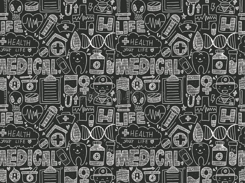 100 Doodle Medical Icons Set Stock Vector - Illustration of broken ...