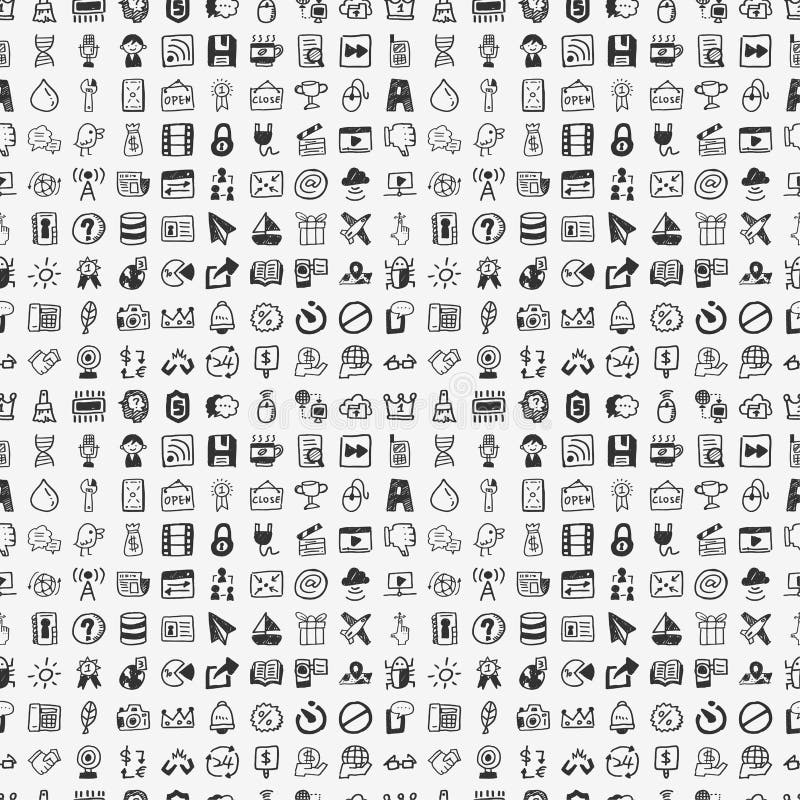 Seamless Doodle Network Pattern Stock Vector - Illustration of ...