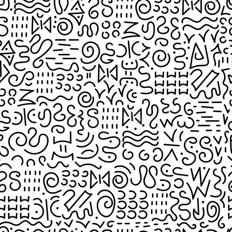 Pattern Hand Writing Elements Stock Illustrations – 1,167 Pattern Hand ...