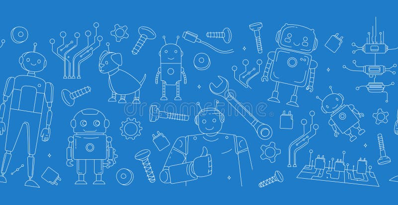 Elements Doodle Stem Education Pattern Stock Illustrations – 12 ...