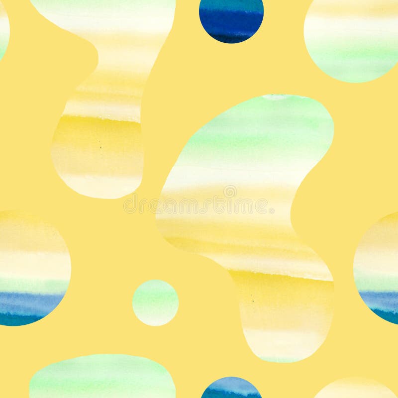 Seamless Dotted and Spot Pattern. Abstract Background with Watercolor ...