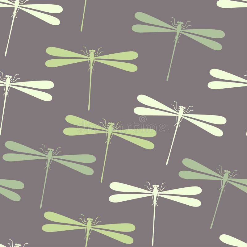 Seamless dragonfly pattern stock vector. Illustration of vector - 8223987