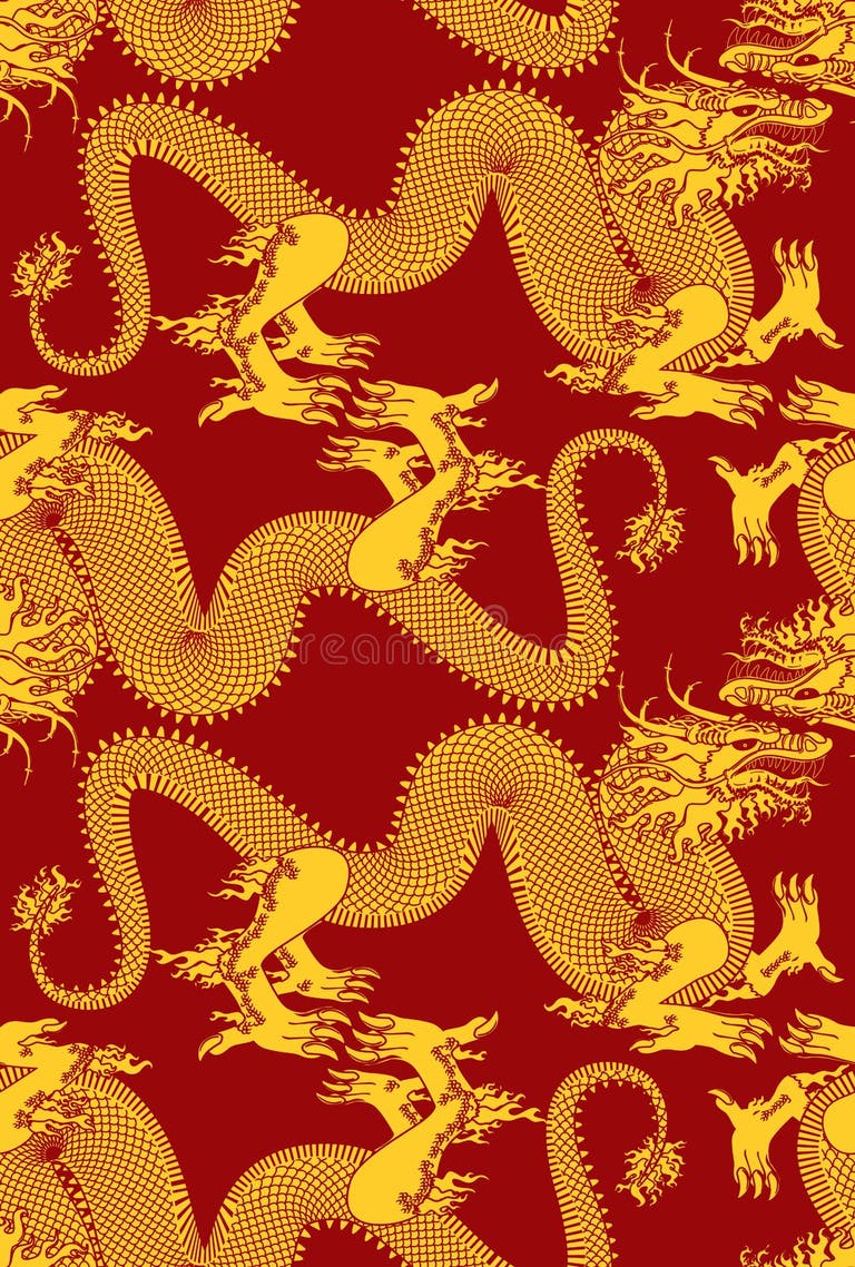 Chinese Seamless Dragons Pattern Stock Illustrations – 693 Chinese ...