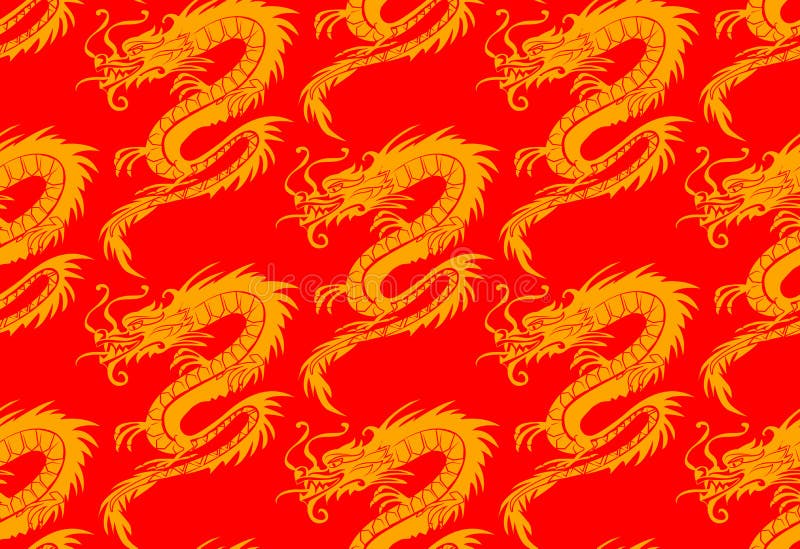 Seamless dragons pattern stock vector. Illustration of backdrop - 83501643