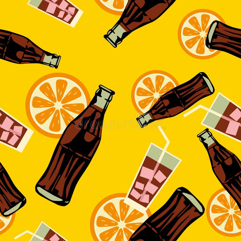 Seamless drink pattern stock vector. Illustration of backdrop - 18697596