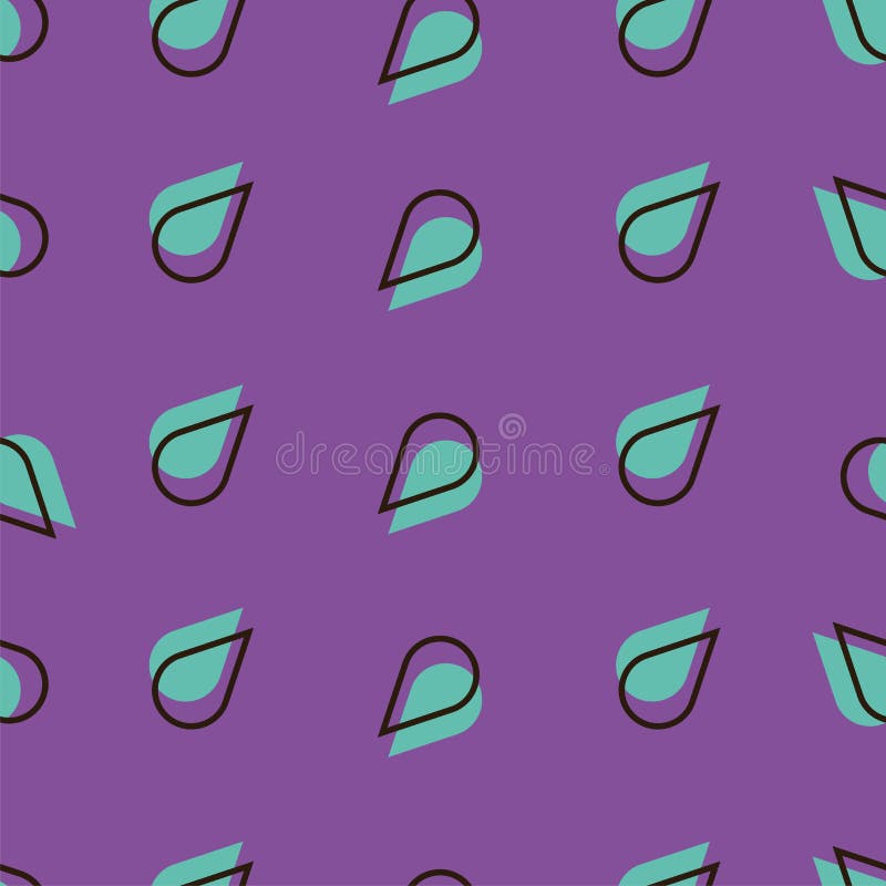 Seamless Drop Pattern Background in Purple and Turquoise Stock ...