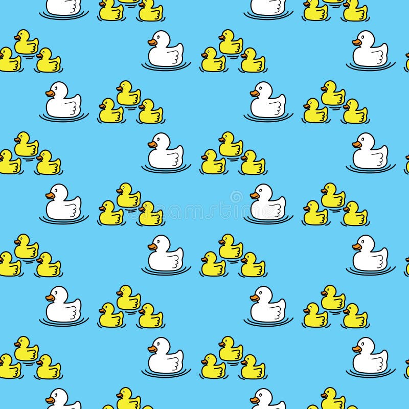 Seamless ducks wallpapers stock vector. Illustration of flower - 30815883