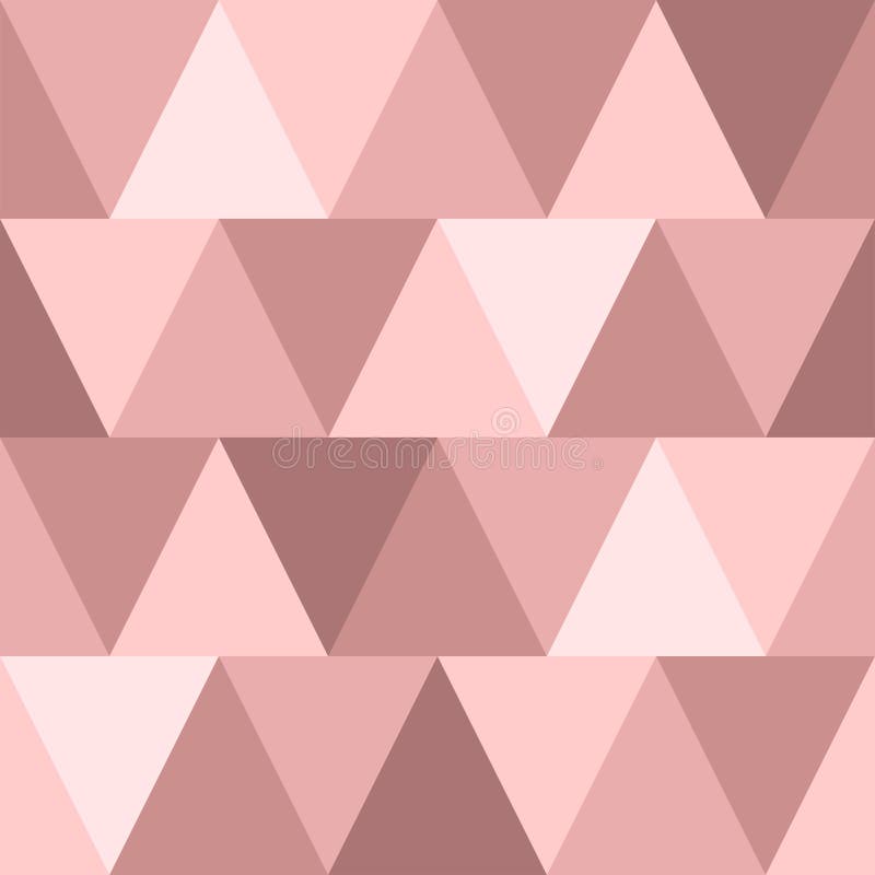 Seamless Dusty Pink Pattern of Triangles in Different Shades. Vector ...