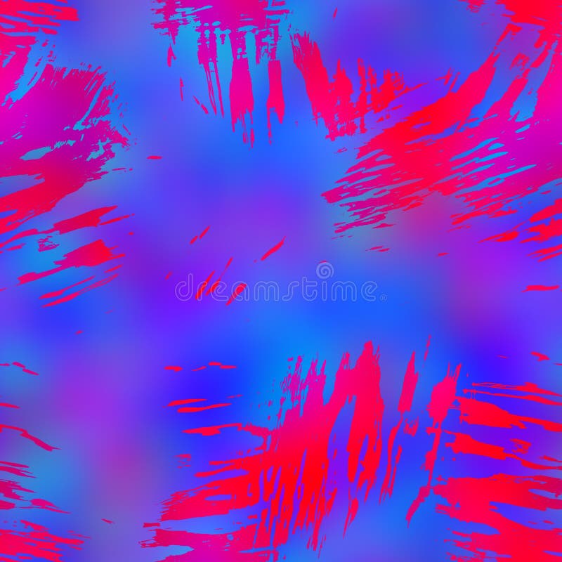 Seamless Intense Red and Blue Leaf Pattern Stock Illustration ...
