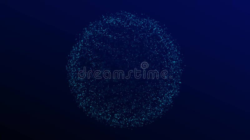 Seamless Dynamic Sphere with Swirl Lines. Spherical Waveform. HUD Element. Network Connection ...