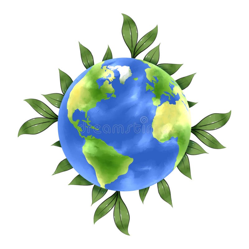 Seamless Earth Pattern with Leaves Stock Illustration - Illustration of ...