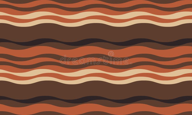 Seamless Earthytoned Wavy Stripes Pattern. Perfect for Textile Design ...