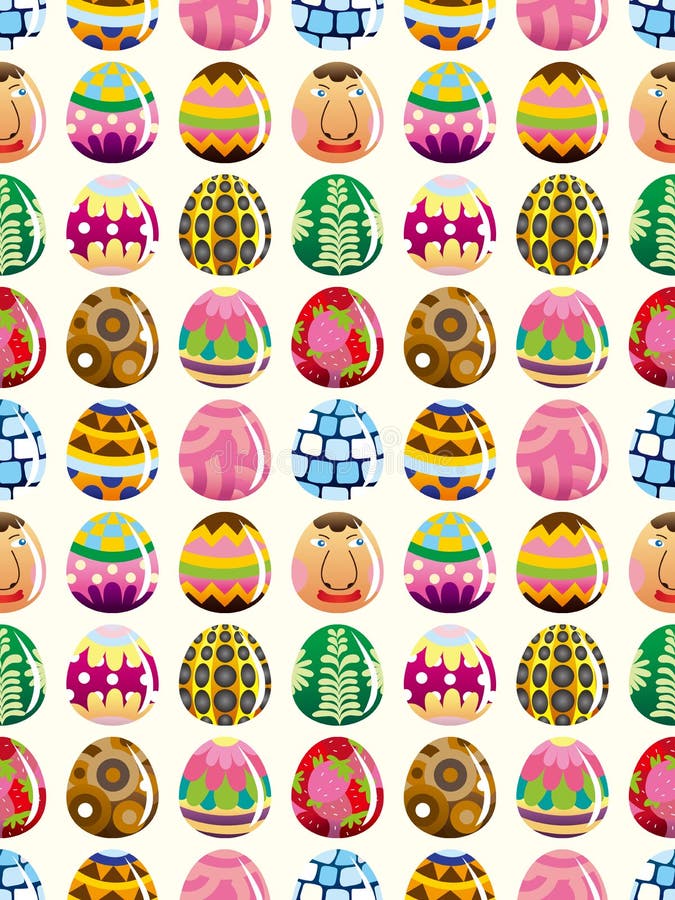 Seamless Easter Egg Pattern Stock Vector - Illustration of happy, cartoon: 17634860