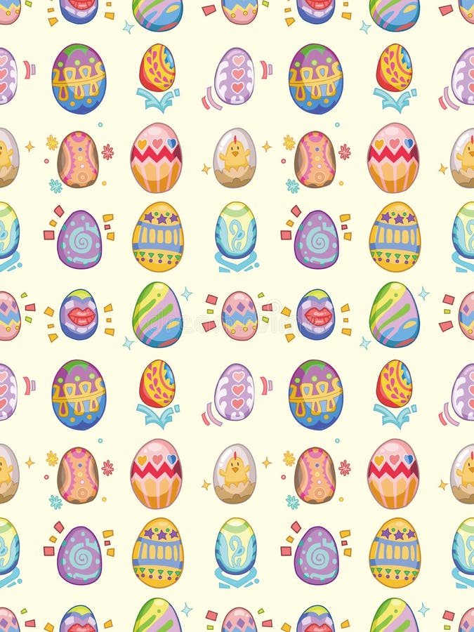 Seamless Easter Egg Pattern Stock Vector - Illustration of happy, cartoon: 17634860
