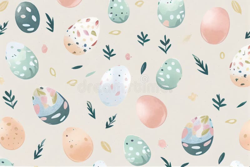 Seamless Easter Egg Pattern in Pastel Colours - Generative AI ...