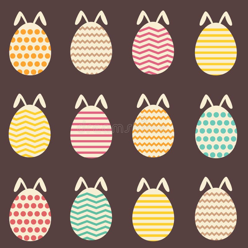 Seamless Easter Egg Spring Colorful Pattern Stock Vector - Illustration ...