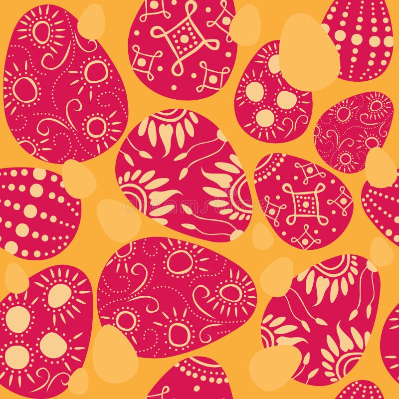 Seamless easter eggs stock vector. Illustration of painted - 53137924