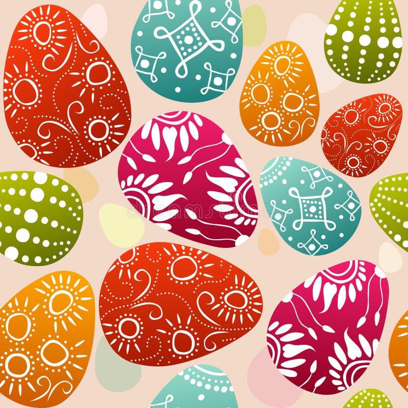 Seamless easter eggs stock vector. Illustration of eggs - 53137939