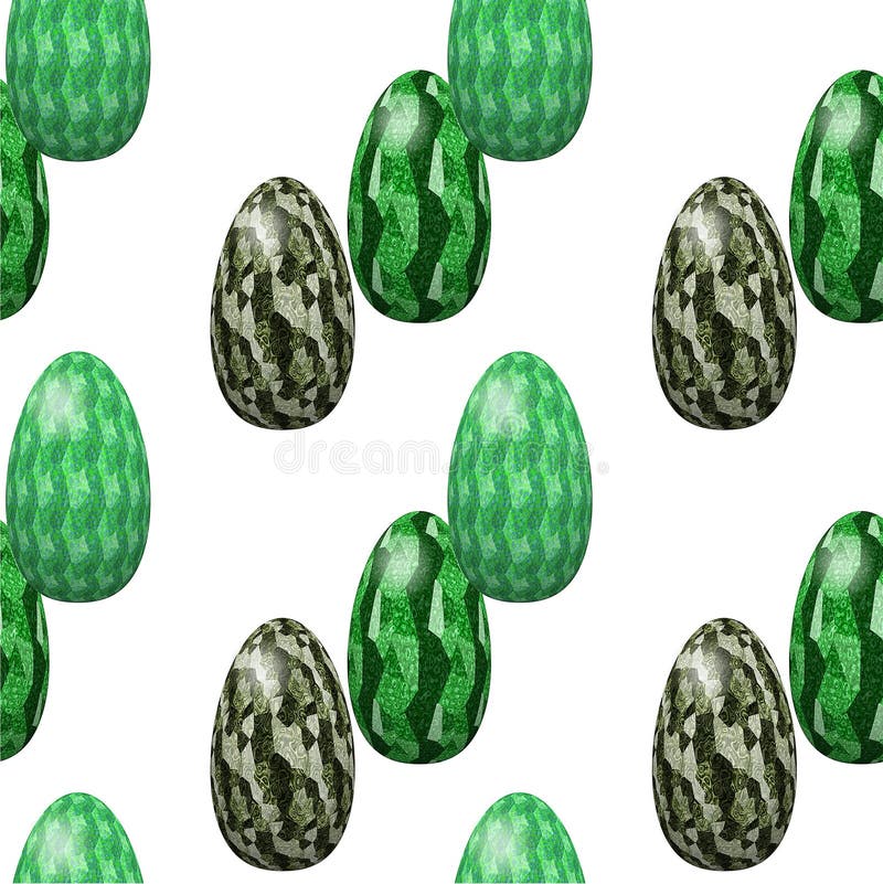 Seamless Easter Eggs Pattern with Green and Gray Marble Structure Stock ...