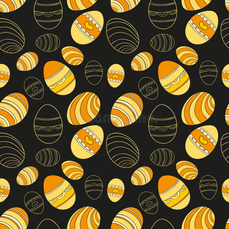 Seamless Easter Eggs Pattern Stock Vector - Illustration of celebration, abstract: 107120954