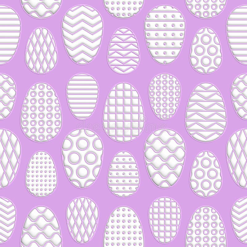 Seamless Easter Pattern with Easter Eggs. Minimal Puffy Inflated Design ...
