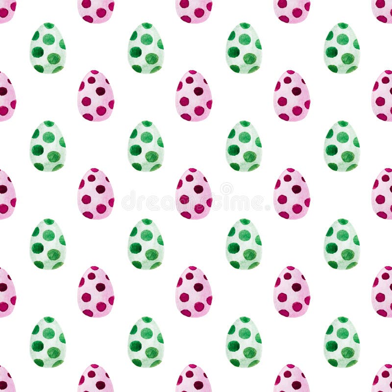 Seamless Easter Pattern. Eggs Texture. Watercolour Spring Art. Design ...