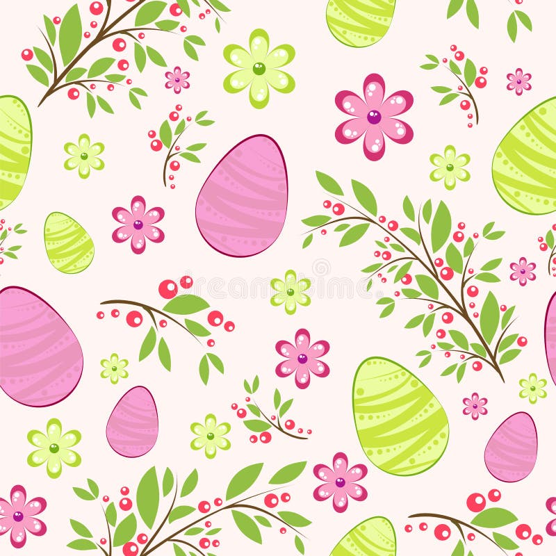 Easter seamless stock vector. Illustration of branch - 23728844